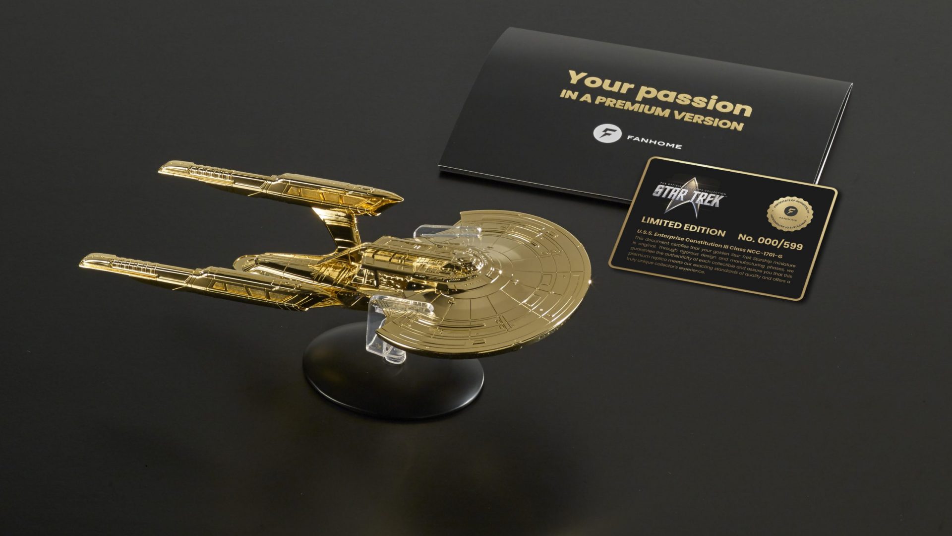Fanhome Launch 24k Gold-Plated USS Enterprise-G – Trek Central
